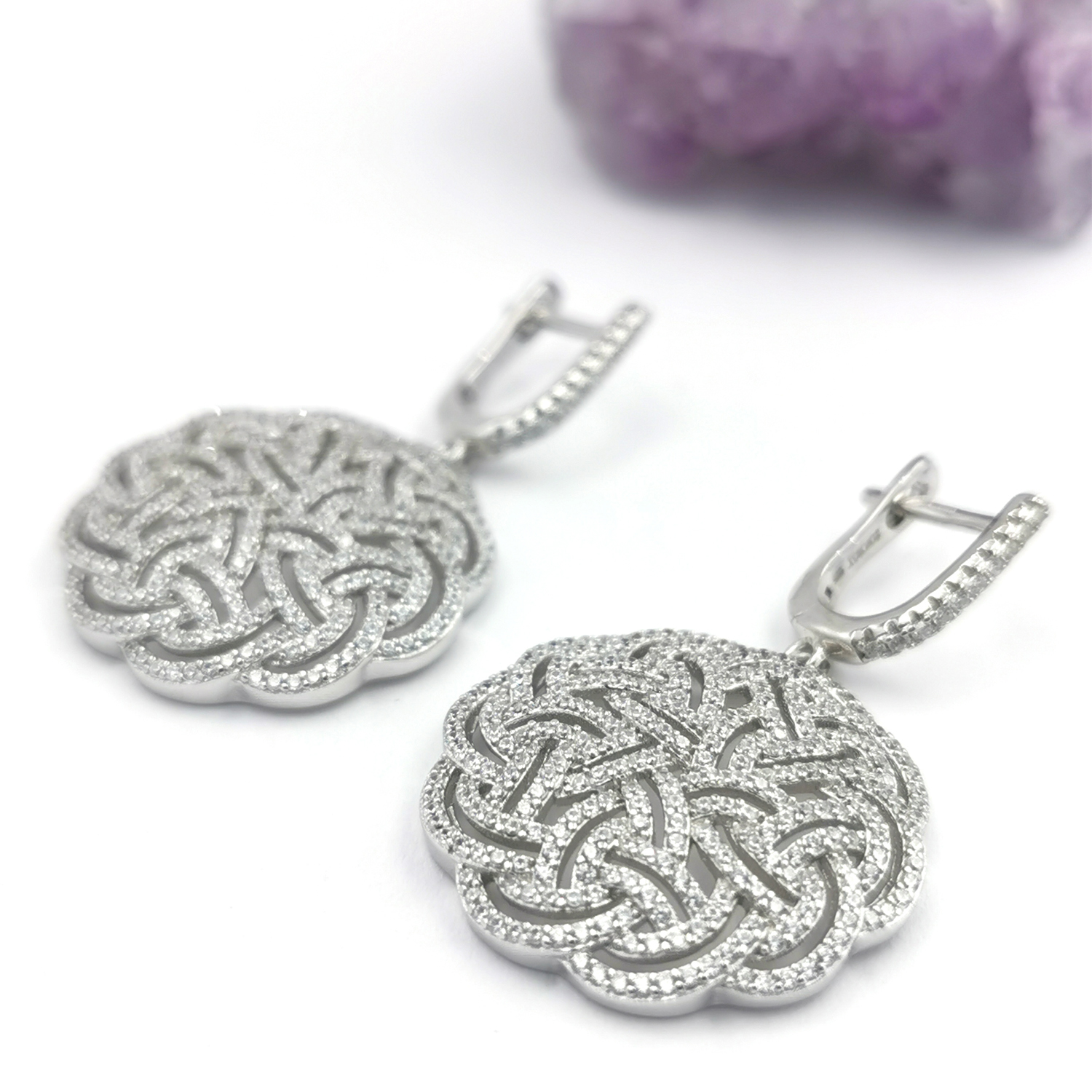 Sterling Silver Interlace Celtic Knot Earrings… | My Irish Jeweler