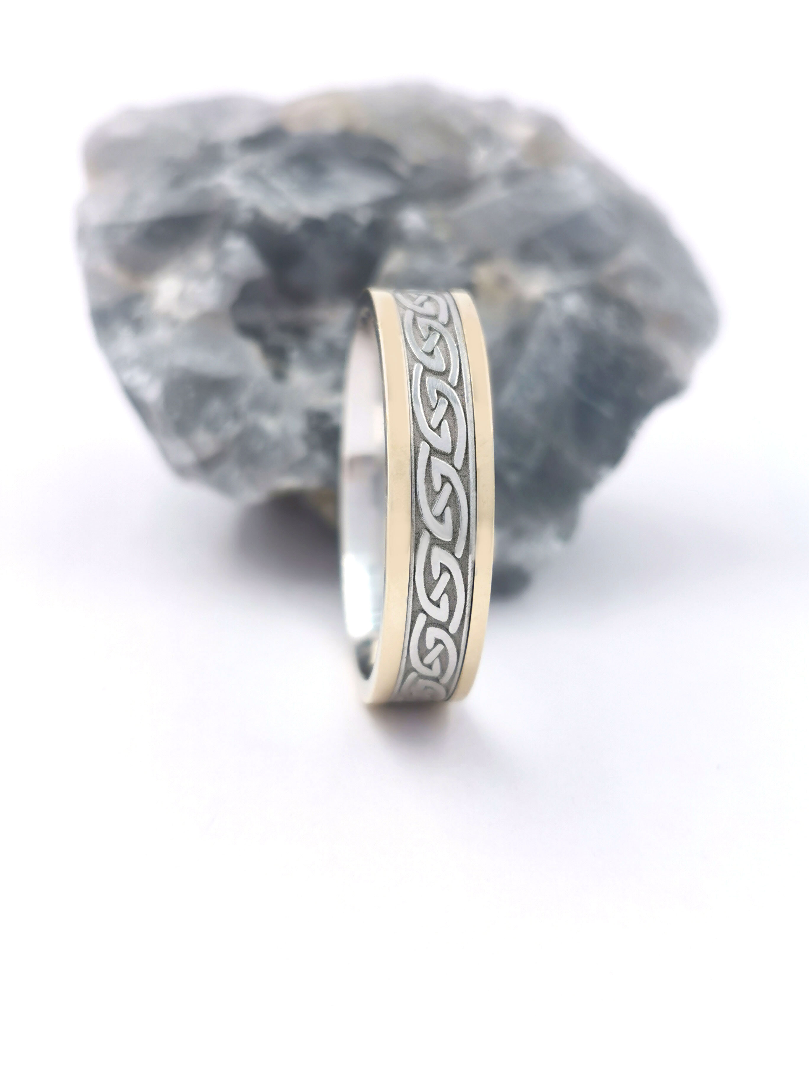 Two-Tone Celtic Wave Ring, From Ireland | My Irish Jeweler