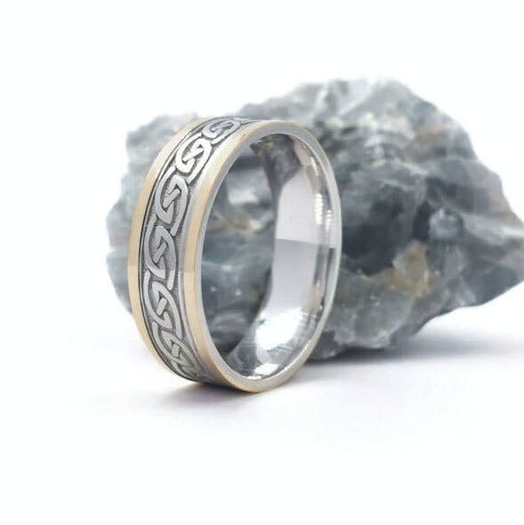 Two-Tone Celtic Wave Ring, From Ireland | My Irish Jeweler