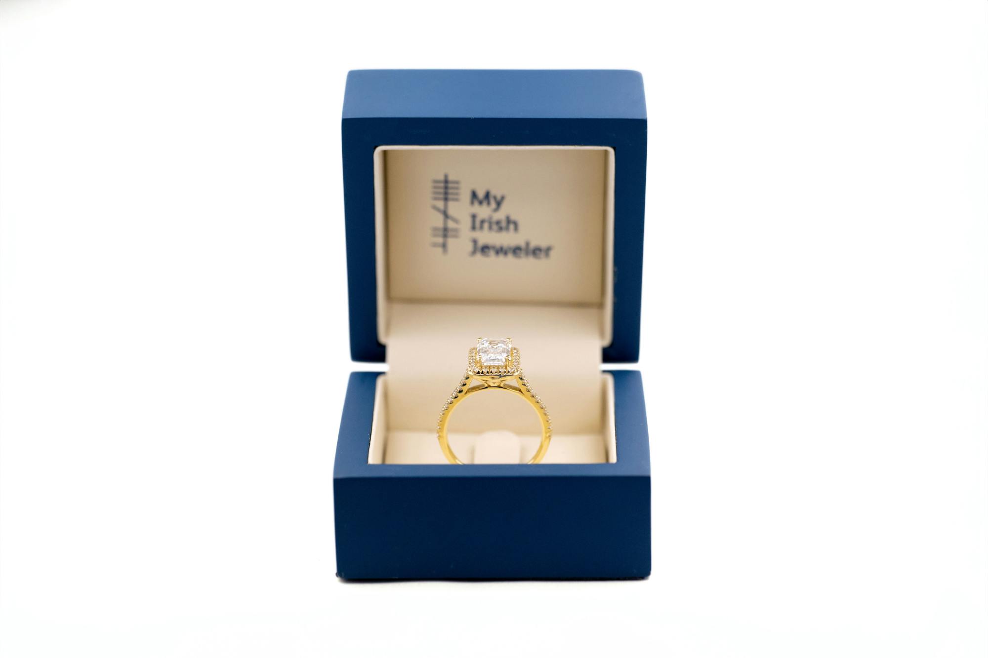 2ct Emerald Cut Diamond Trinity Knot Ring, From… | My Irish Jeweler