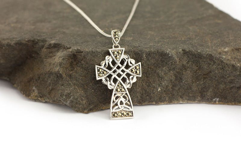 Silver Celtic Cross with Trinity Knot and… | My Irish Jeweler
