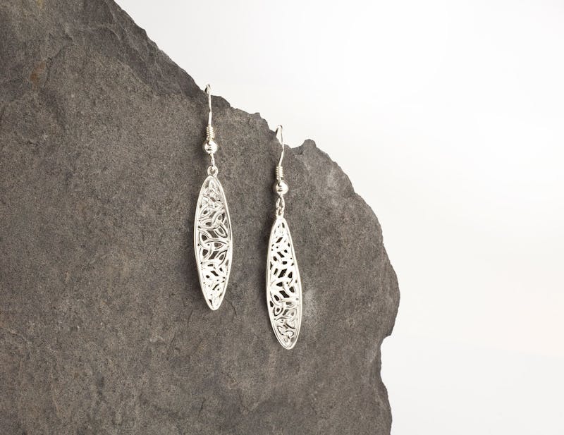 Silver Trinity Leaf Pendant, Made in Ireland