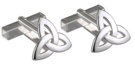 Silver Trinity Knot Cufflinks, From Ireland | My Irish Jeweler