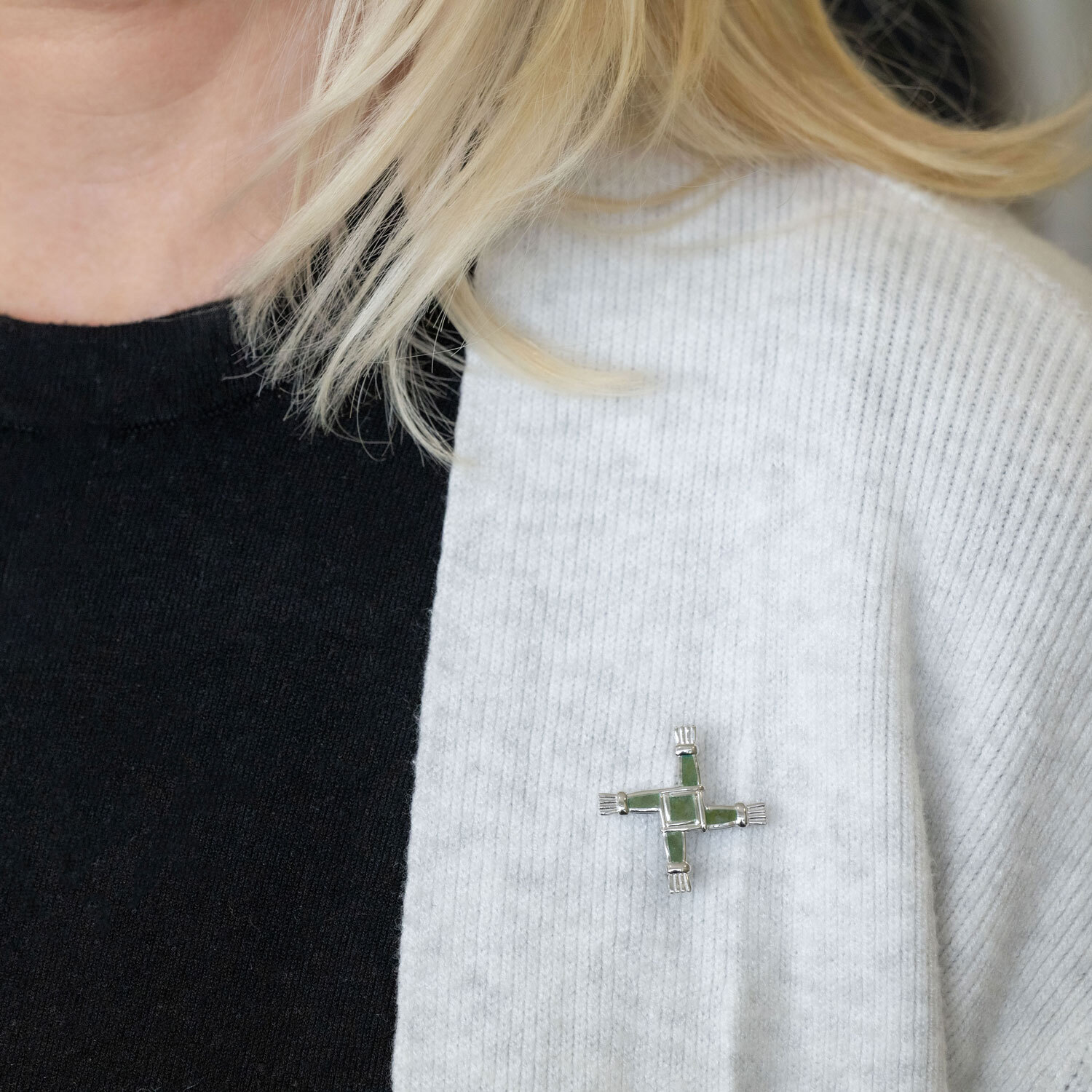 St Brigids Cross Connemara Marble Brooch, From… | My Irish Jeweler