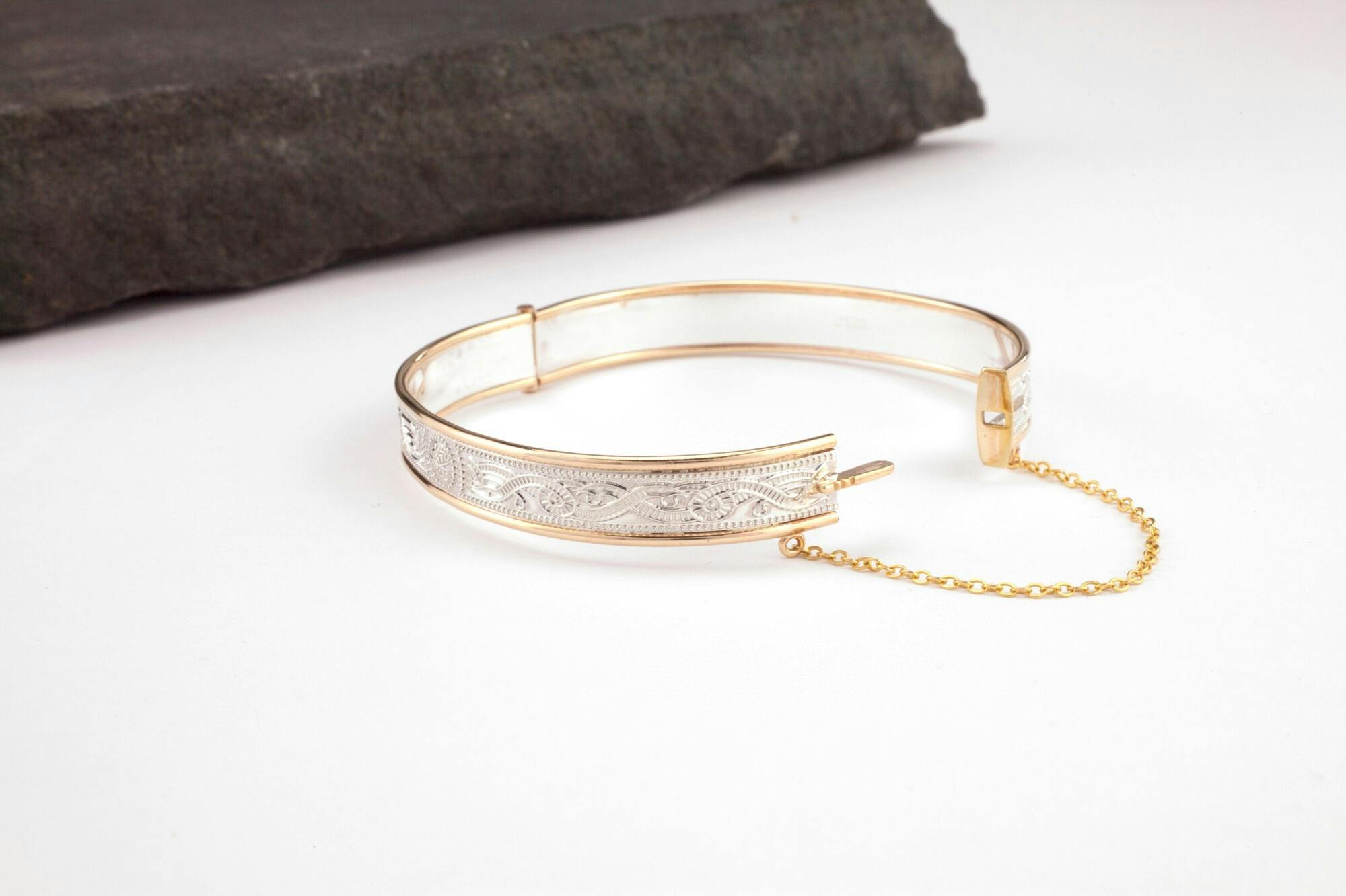 Celtic Warrior Bangle with Rolled Gold Trim, From… | My Irish Jeweler