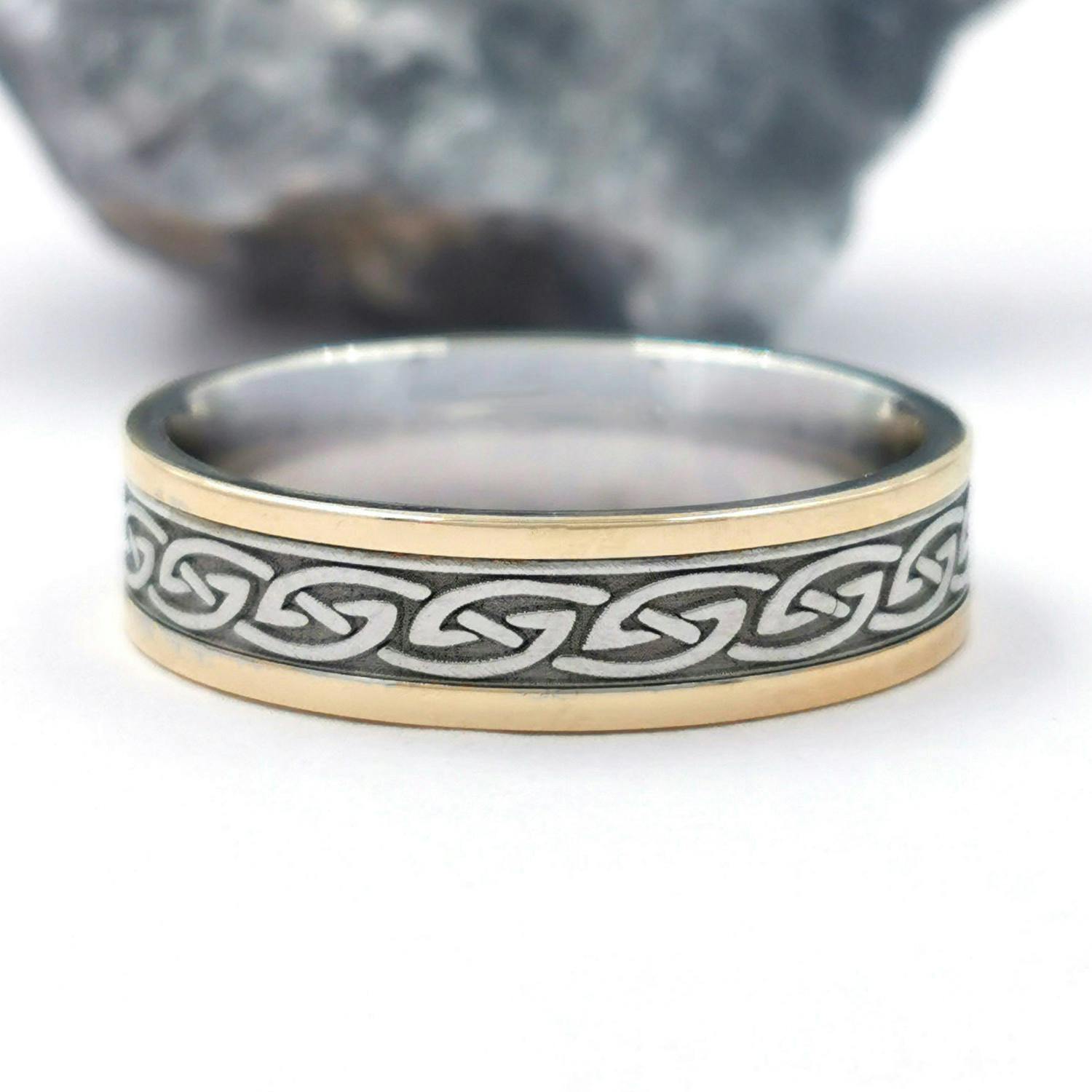 Two-Tone Celtic Wave Ring, From Ireland | My Irish Jeweler