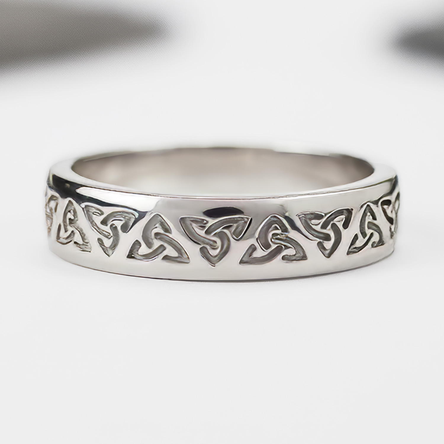Engraved Trinity Knot Wedding Ring, From Ireland | My Irish Jeweler